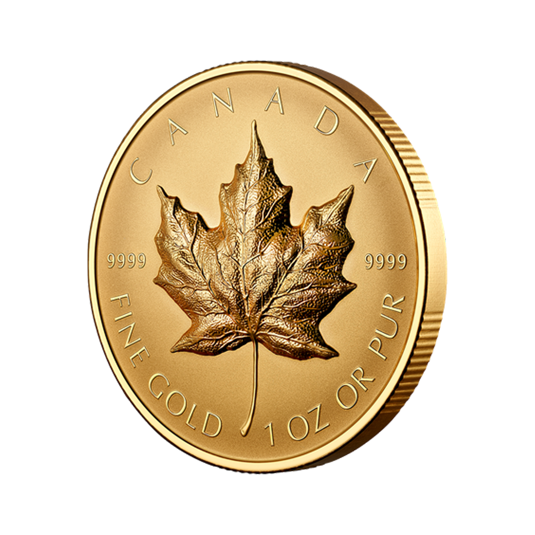 Złota moneta Kanadyjski Liść Klonowy 1 uncja 2022 Ultra High Relief ...