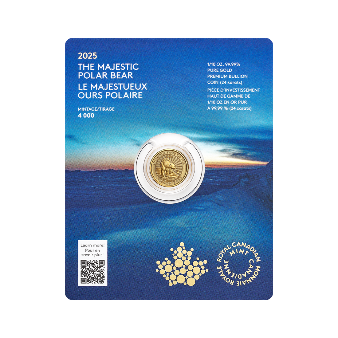 1/10 oz 2025 The Majestic Polar Bears First Strike Gold Coin - 24h ...
