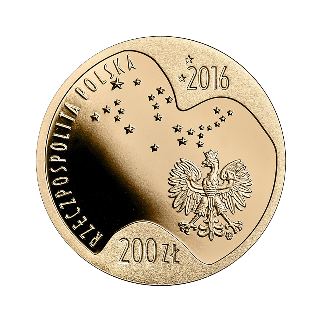copy of Gold coin of PLN 200 for the 100th anniversary of the Main ...